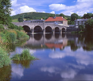 A map of Salmon fisheries with names of catches from Builth Wells ...